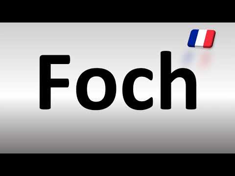 How to Pronounce Foch in French