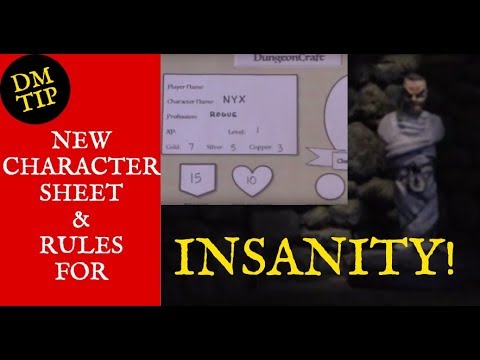 Simplified Character Sheet & Insanity Rules for D&D! (DungeonCraft #66)