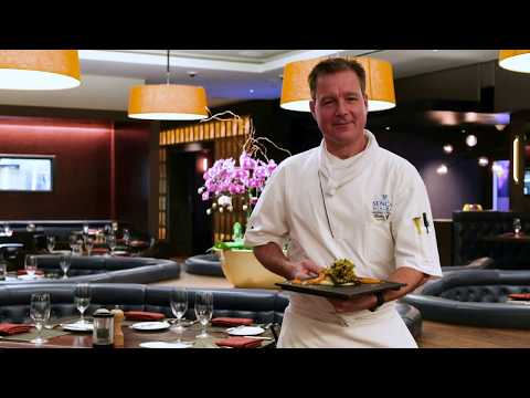 Chef Oliver Wolf from Seneca Niagara Resort & Casino on Australis Barramundi