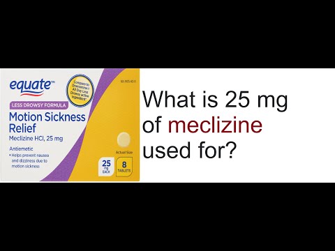 Equate Less Drowsy Formula Motion Sickness Relief Meclizine HCI Tablets, 25 mg, 8 Count