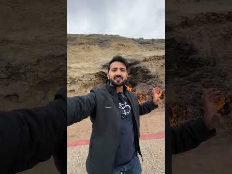 4000 Years Continuously Fire on Fire mountain YANARDAG Baku, Azerbaijan, #shorts #youtubeshorts