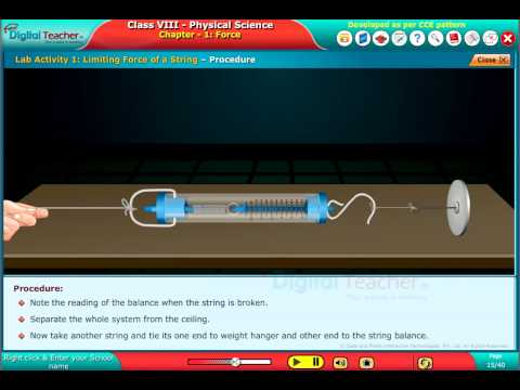 Limiting Force of a String, Class 8 Physics | Digital Teacher