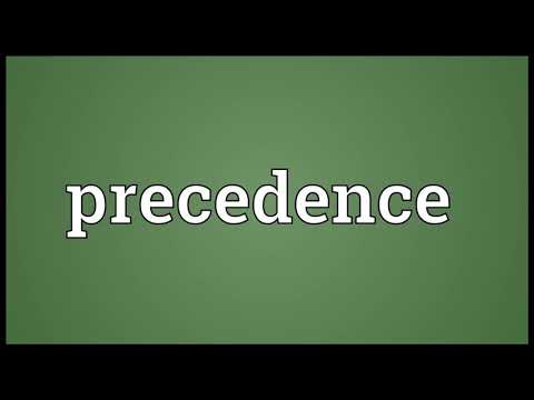 precedence meaning in English