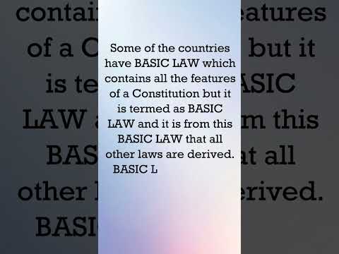 Meaning of the term Basic Law | Adv Melisa Rodrigues