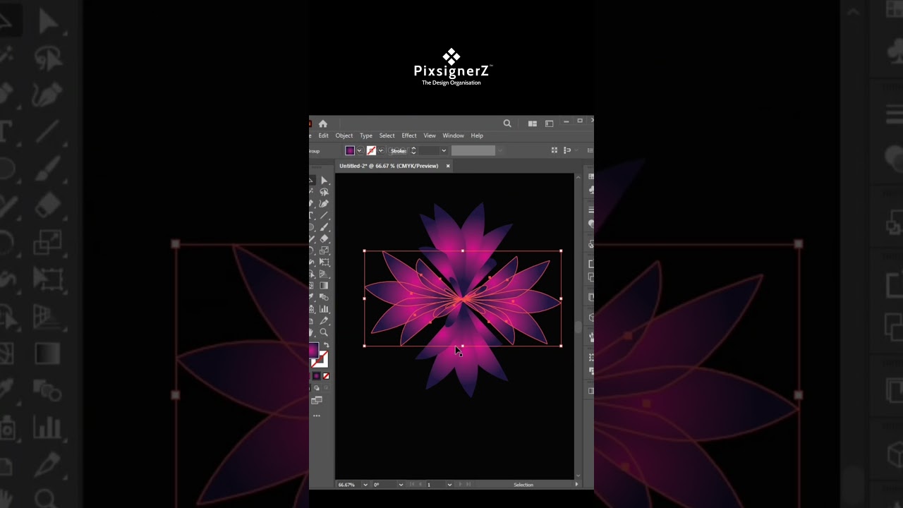 Magical Flower Effect in Illustrator | Stunning Vector Design Tutorial #pixsignerz #illustrator