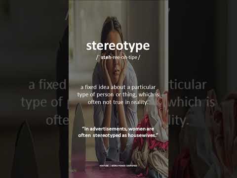 Word of the day | English meaning of stereotype