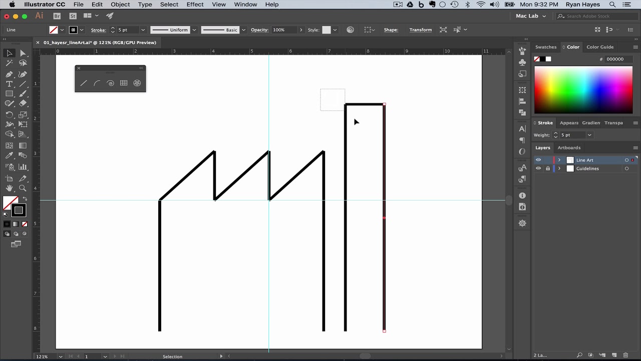 Illustrator CC | Line Tools | 04 Line Segment Tool