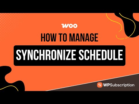 Synchronize Schedule