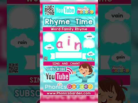 AIN | Word Family | Stick Some Letters Stuck Together | Phonics Garden