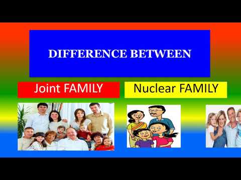 Difference between joint family and nuclear family