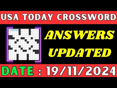 USA Today Crossword Clue Answers for Nov 19 2024 | Solved