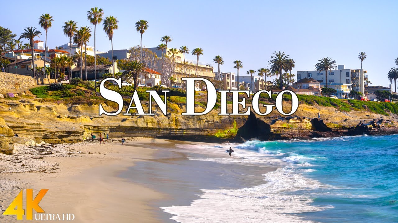 San Diego, California 4k Ultra HD • Stunning Footage, Scenic Relaxation Film with Calming Music.