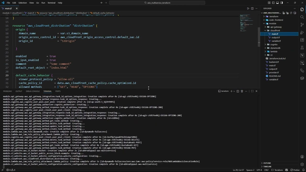 AWS Serverless Scalable website Cloudfront, S3, Cognito, ApiGateway, Lambda, DynamoDB with Terraform