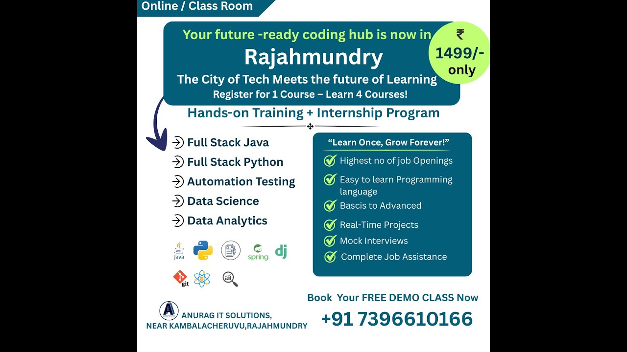Learn Full Stack Java, Python, Testing & Data Science – Just ₹1499/-