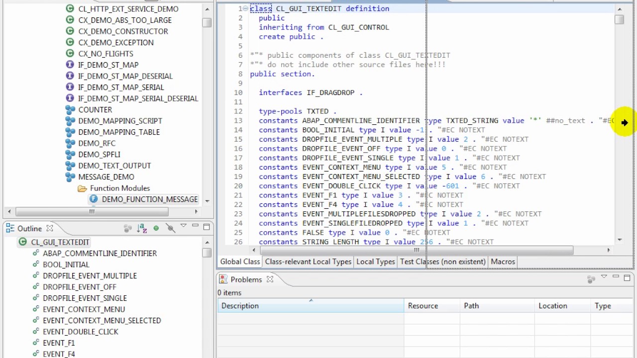 ABAP in Eclipse Tutorials - Multi document Editor