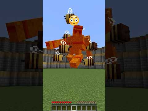 Everyone Ignored the Bee… Until It Fought Back Emoji Reaction #minecraft #shorts #meme