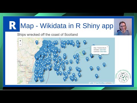Map Wikidata in an R Shiny App using leaflet package - example/project