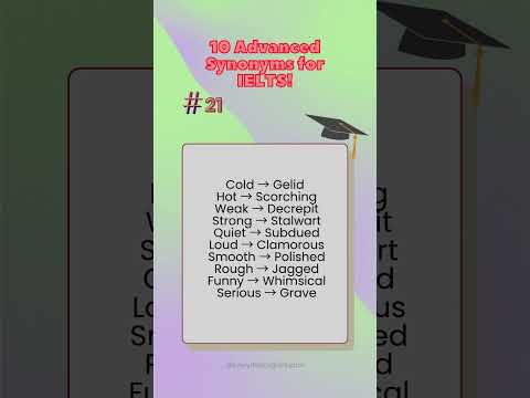 10 Powerful Synonyms to Boost Your IELTS Vocabulary! (Challenge #21) #esl #vocabulary #learn