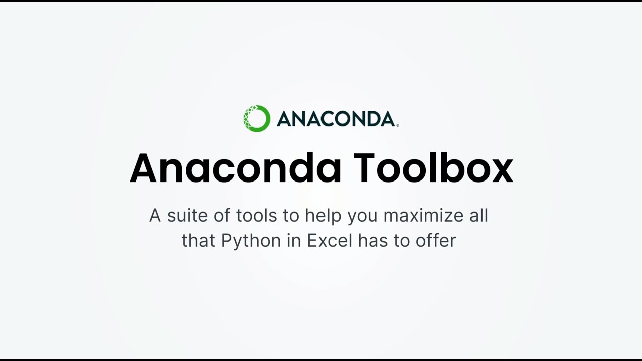 Anaconda Toolbox for Python in Excel