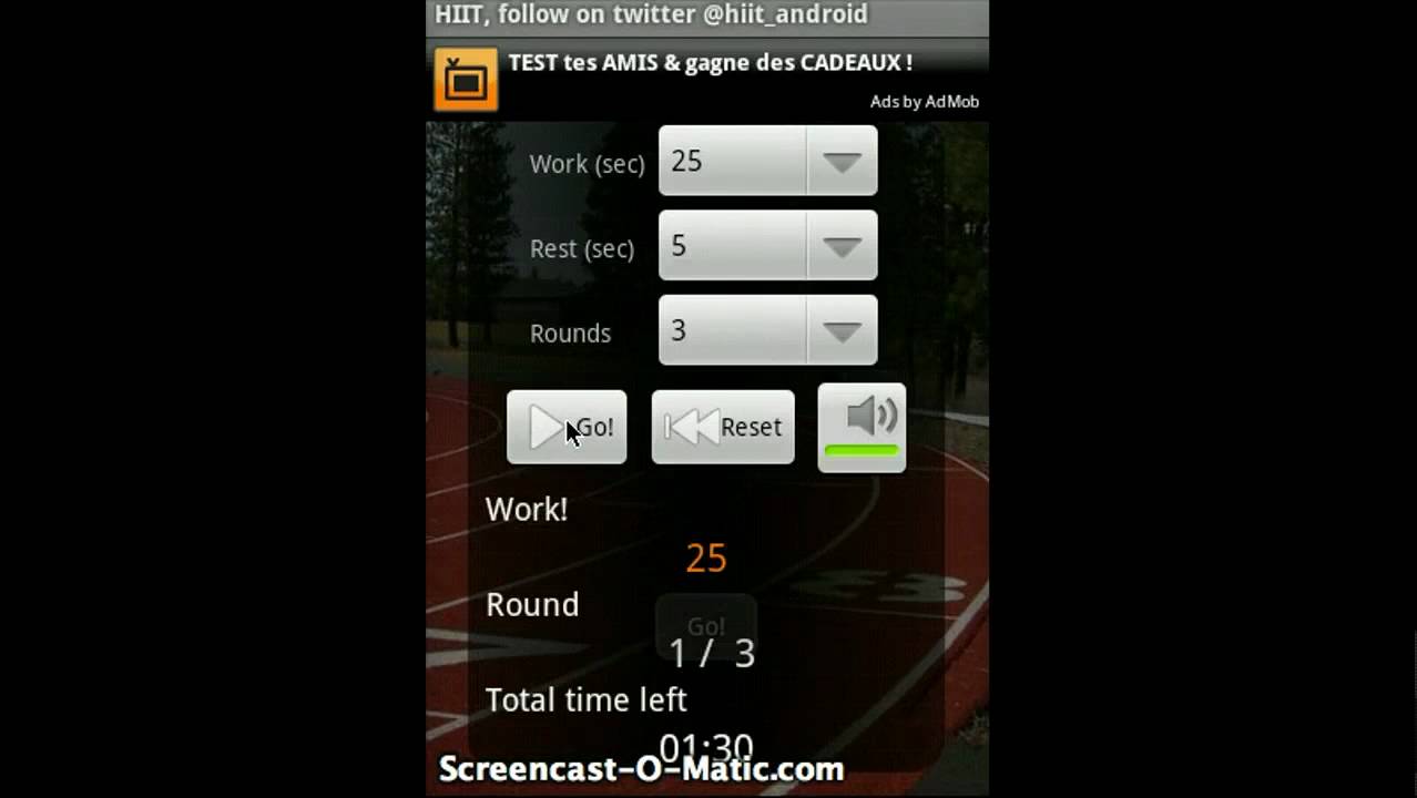 HIIT Android interval training timer
