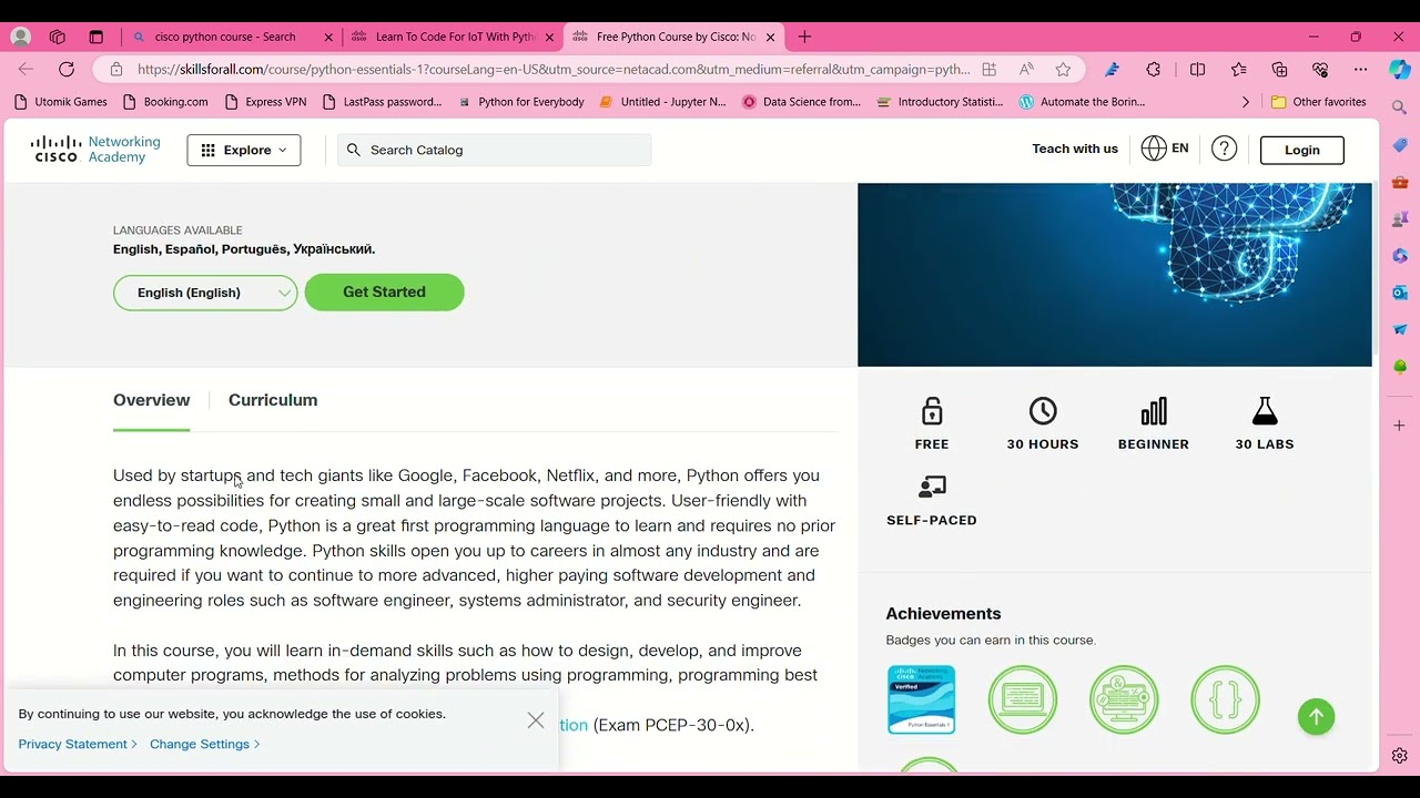 Cisco Python Course : PCAP: Programming Essentials in Python