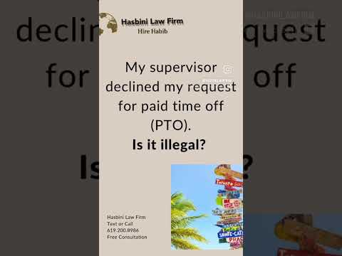 My supervisor denied my paid time off request #pto. Is it #illegal? #employmentlaw #vacation #stress