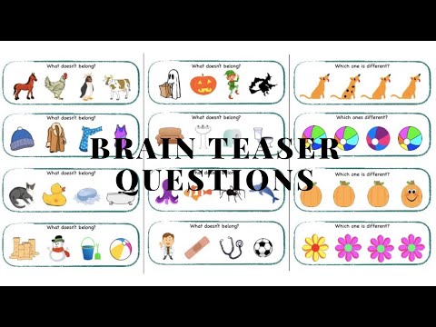 Brain Teaser Questions For Toddlers