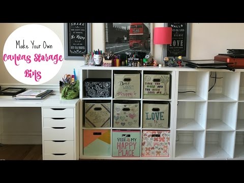 Make Your Own Cute Canvas Storage Bins