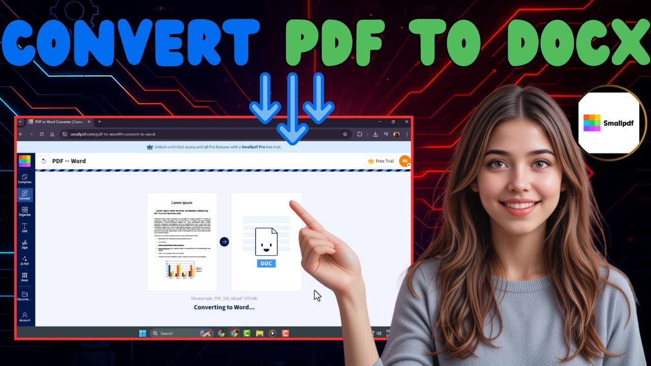 How To Convert PDF To Docx File Using Smallpdf