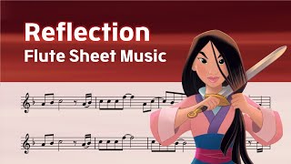 Disney Mulan OST - Reflection by sonye flute 악보