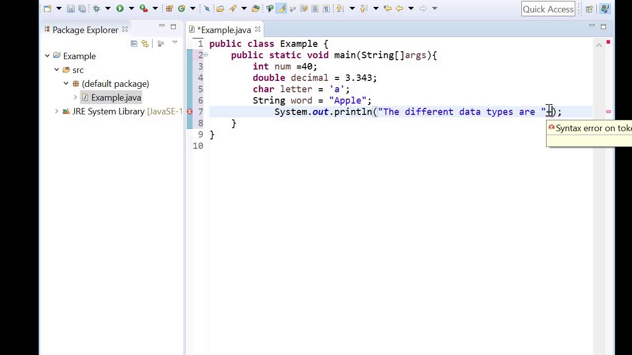 Data Types and Useful Mathematical Functions in Java.
