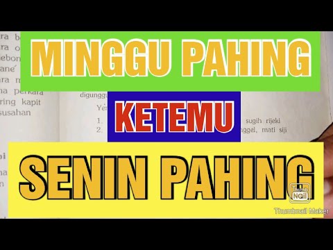 WETON JODOH MINGGU PAHING DAN SENIN PAHING