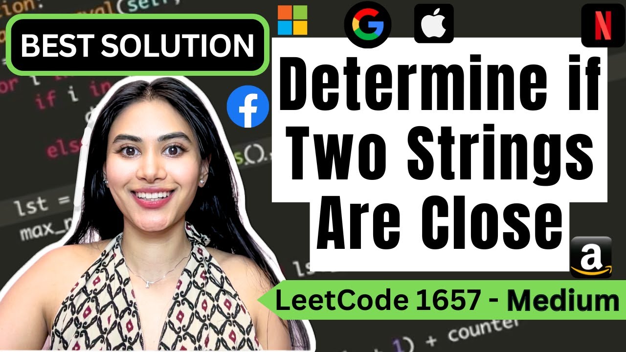 Determine if Two Strings Are Close - Python #leetcode #leetcode75