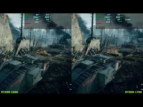 Ryzen 1600 vs Ryzen 1700 Gaming and Productivity Benchmarks