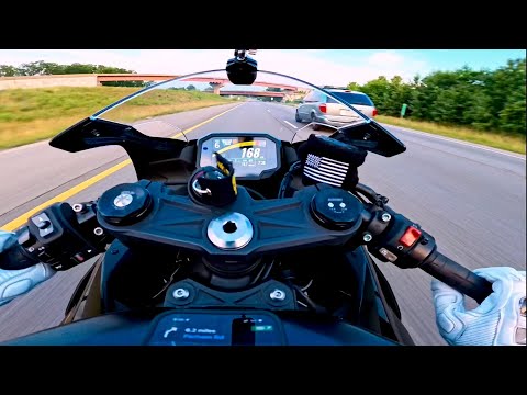 KAWASAKI ZX6R TOP SPEED RUN - HOW TO MERGE ON THE HIGHWAY