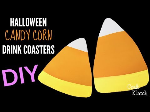 Halloween DIY | Candy Corn Coasters | Another Coaster Friday | Craft Klatch