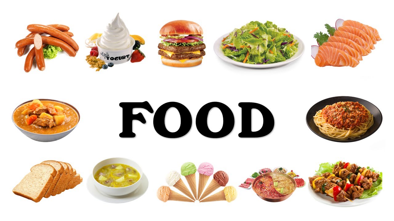 Types of Food Vocabulary | English vocabulary with picture | Practice English daily