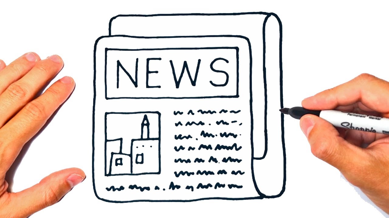 Cómo dibujar un Periodico | Dibujo de Periodico