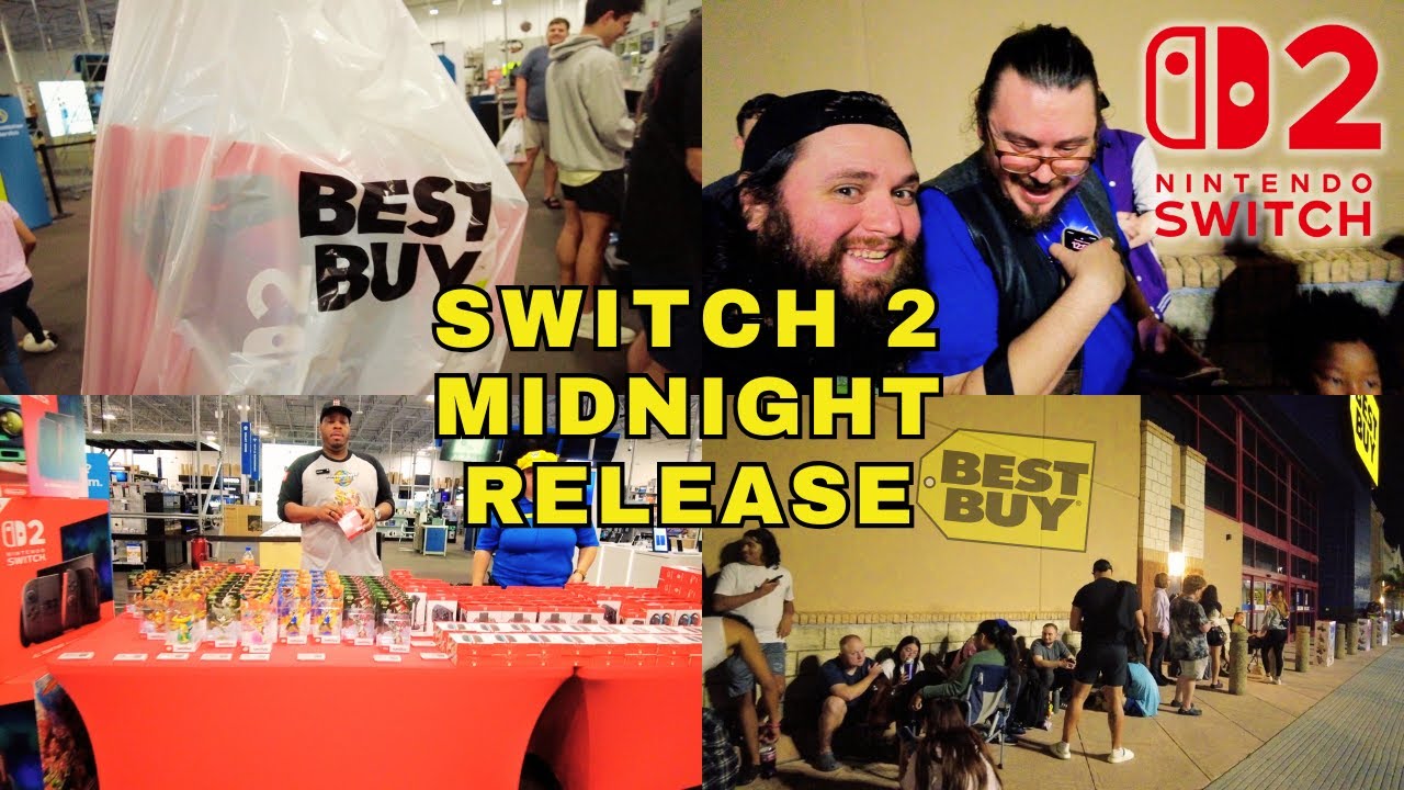 Nintendo Switch 2 Launch Day! Midnight Release Event at Best Buy! 6.5.2025