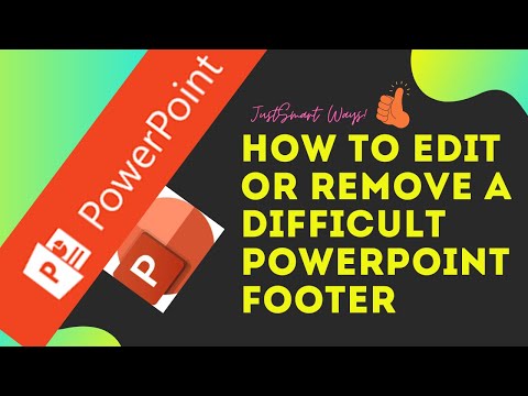 How To Edit or Remove a Difficult and Stubborn Footer or Numbering on a PowerPoint Template
