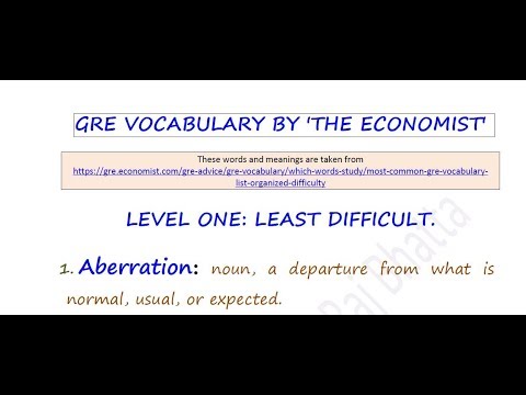 Common GRE Vocabulory