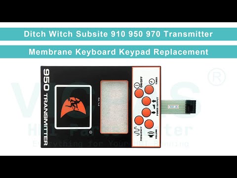 Ditch Witch Subsite 910 950 970 Transmitter Keyboard Membrane Replacement Repair