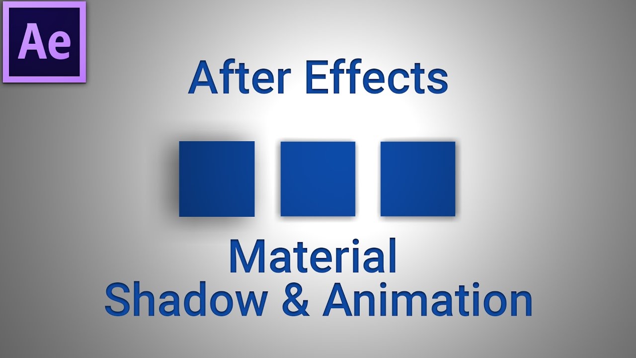 After Effects Tutorial | Material Shadow & Animation - AE #2