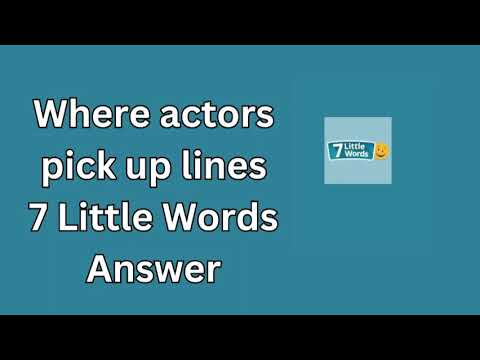 Where actors pick up lines 7 Little Words Answer