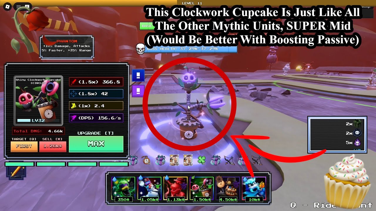 Showcasing The NEW CLOCKWORK CUPCAKE Unit In Five Nights TD 2! (Mid Chomping Unit)