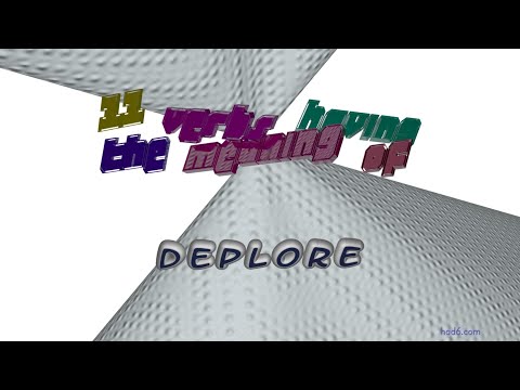 deplore - 11 verbs which are synonyms of deplore (sentence examples)