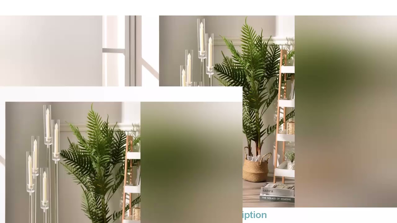 A must-have product! 2Pcs 5 Arm Floor Candelabra,Acrylic Floor Candle Holder for Wedding Centerpie
