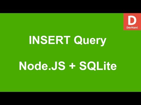 Learn Node JS How to INSERT query with SQLite Database - Mind Luster