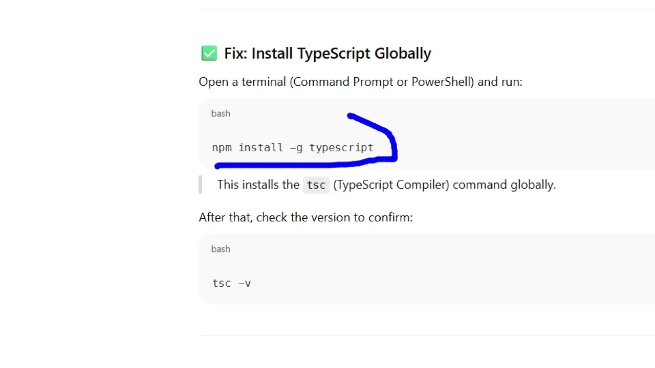 How to Check TypeScript Compiler version & location in Terminal