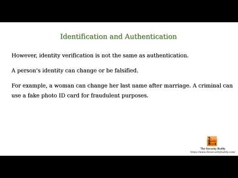 What are identification and authentication in information security?